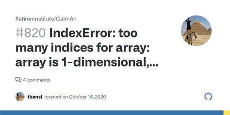 indexerror too many indices for array array is 1 dimensional but 2