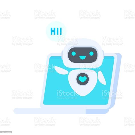 지능형 로봇이 있는 자동 응답 시스템은 정보를 제공하고 문제가 있는 고객을 돕습니다 Brand Name Online Messaging Platform에 대한 스톡 벡터 아트