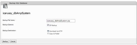 How To Create A Backup Or Restore A Backup Of The Database System