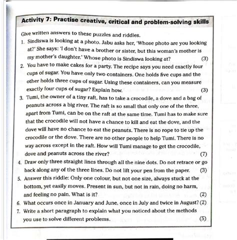 Solved Critical Thinking And Problem Solving Skills Are