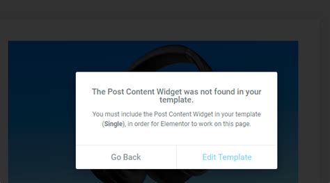 Wordpress The Post Content Widget Was Not Found In Your Template