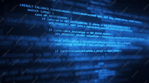 프로그래밍 코드는 컴퓨터 화면 터미널 3d 그림을 통해 작동 프리미엄 사진