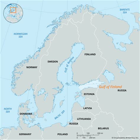 Gulf Of Finland Map Border And Facts Britannica