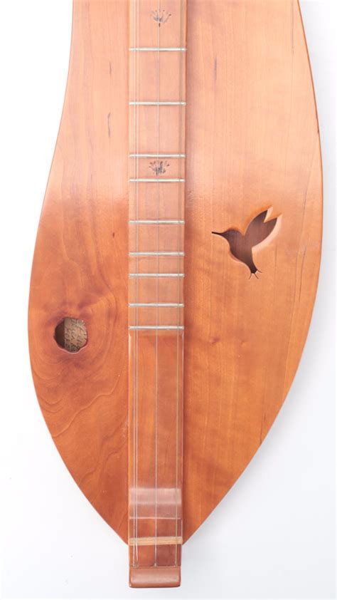 Handcrafted Cherry Wood Four String Mountain Dulcimer Ebth Handcrafted Cherry Wood Four String Mountain Dulcimer Ebth