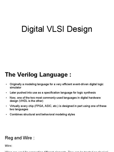 Digital Vlsi Design Pdf Electronic Engineering Software Engineering