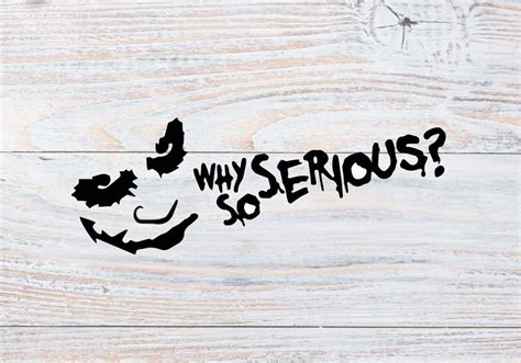 Joker Why So Serious Sticker Carwindow Decal Etsy