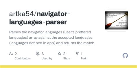 Github Artka54navigator Languages Parser Parses The Navigator