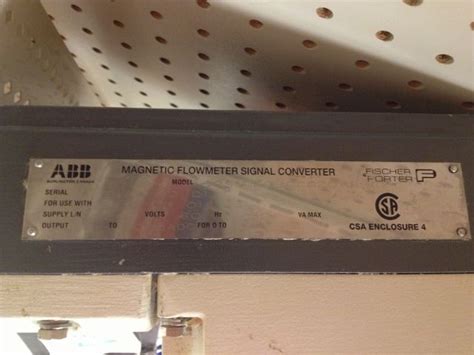 Abb Magnetic Flowmeter Signal Converter Pt7548 Peak Machinery