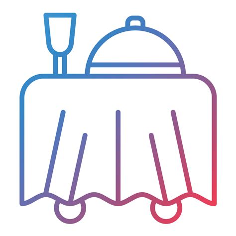 Room Service Line Gradient Icon 18658125 Vector Art At Vecteezy