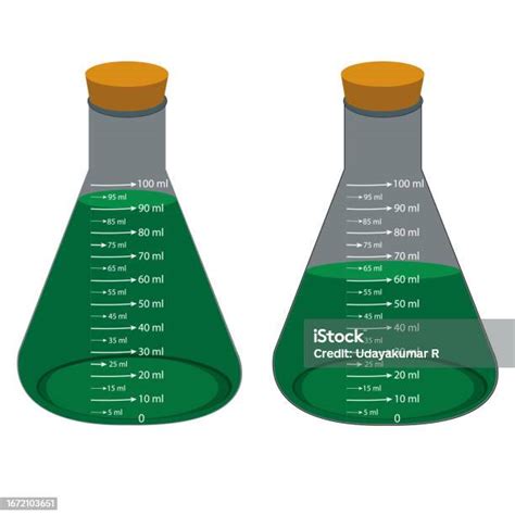 유리 실험실 화학 측정 플라스크 사실적인 벡터 그림에 다채로운 액체와 함께 화학 물질이 함유된 실험실 유리 제품 과학 또는 의료