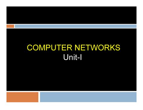 Cn Unit1 P2 Computer Networks Btech Semester Computer Networks Unit