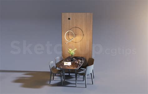 9527 Free Sketchup Dining Table Model Download