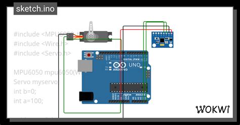 Mpu6050 And Servo Wokwi Esp32 Stm32 Arduino Simulator
