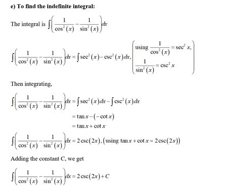Answered D Sin X Dx E Dx Sin X Cos X Bartleby