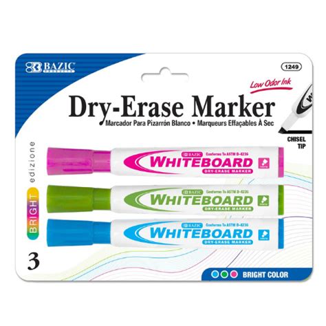 Dry Erase Markers Chisel Tip 3 Pack Chapter One Bookstore