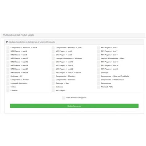 opencart bulk product update pro