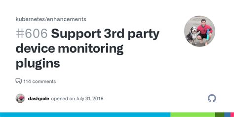 support 3rd party device monitoring plugins · issue 606 · kubernetes
