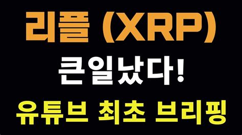 리플 큰일났습니다 소름주의 리플 리플전망 Xrp Youtube