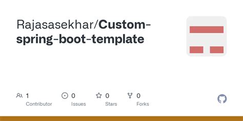 GitHub Rajasasekhar Custom Spring Boot Template