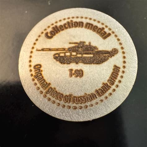 Destroyed T90 Tank Token Mini Token Tag Of Russian Combat Tank Made Of