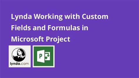Working With Custom Fields And Formulas In Microsoft Project