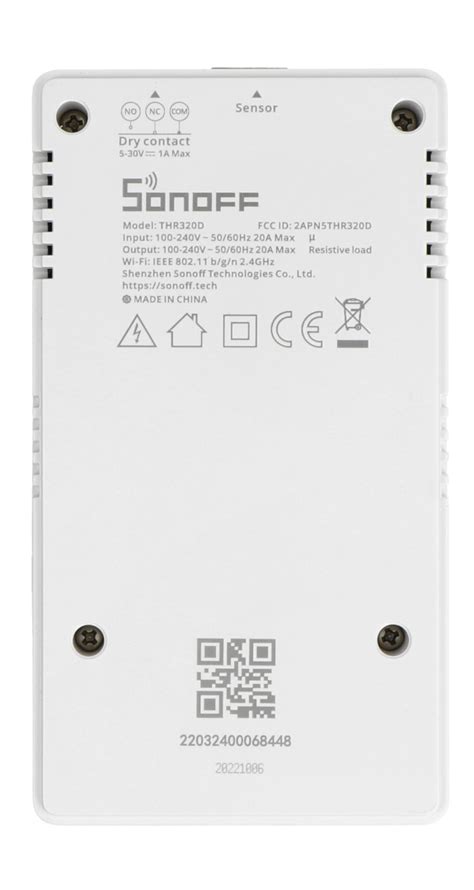 Sonoff TH Elite WiFi vysílač s funkcí měření vlhkosti a teploty 20A bílá Botland obchod