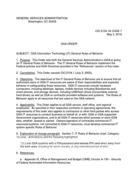 Gsa Rules Of Behavior Pdf Encryption Malware