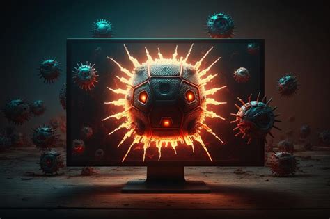 Premium Photo Computer Virus Background Malware Ransomware Spam Phishing Hacked Or Attact