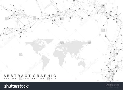 Political World Map Global Technology Networking Stock Vector Royalty