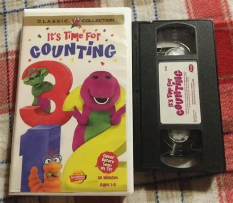 Its Time For Counting Barney And Friends Canadian Clamshell Vhs Tape
