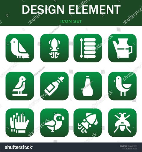 Design Element Icon Set Vector Illustrations Stock Vector Royalty Free 2185423131 Shutterstock