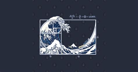 The Great Fibonacci Wave Japanese Symbol Art T Shirt Teepublic
