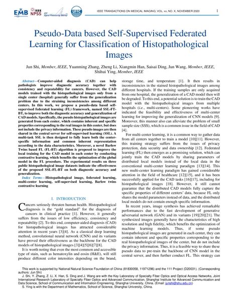 Pseudo Data Based Self Supervised Federated Learning For Classification