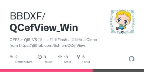 github bbdxf qcefview win cef3 qt5 vs 项目。启用flash。类讲解。clone from