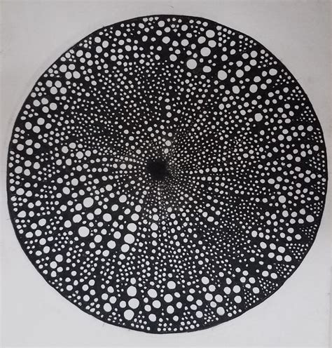 Sunflower Fibbonachi Sequence Inspired Pen Drawing Drawn By Me In 10th Grade For Painting 2 Class