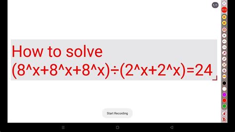 A Challenging Exponential Question Youtube