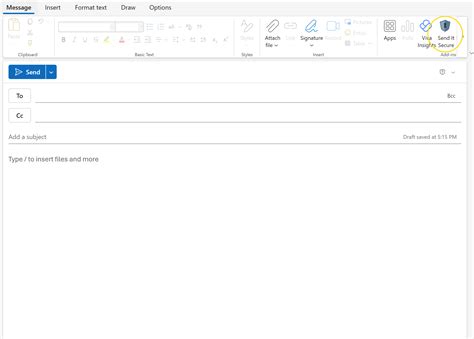 Outlook Add In Compose Message Send It Secure Help Center