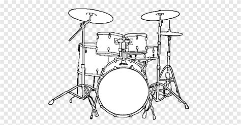 무료 다운로드 드럼 키트 악기 그리기 톰톰 바순 악기 컬러 페이지 Png Pngegg