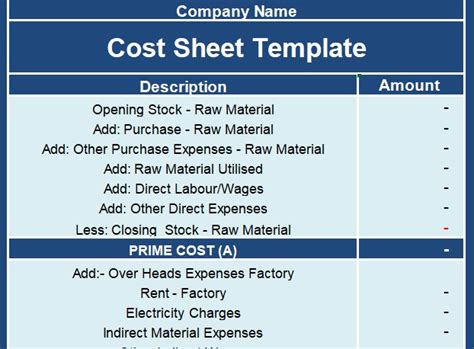 Job Costing Excel Template Business Management Job Costing Advertising