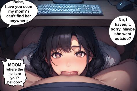 Rule 34 1boy 1girls Ai Generated Bangs Black Hair Blowjob Blowjob Pov