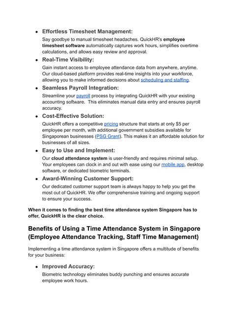 Quickhr Best Time And Attendance Tracking System For Singaporean Businesses Employee Timesheet