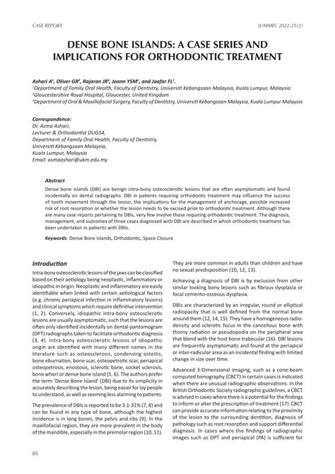 Pdf Dense Bone Islands A Case Series And Implications For