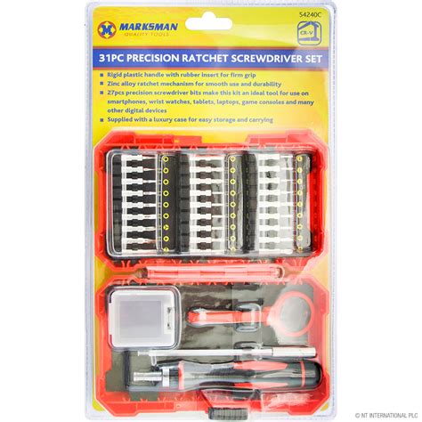31pc Precision Ratchet Screwdriver Set