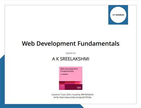 A K Sreelakshmi On Linkedin Ibmskillsbuild Csrbox Webdevelopment Html Css Javascript
