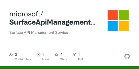 Github Microsoftsurfaceapimanagementservice Surface Api Management Service