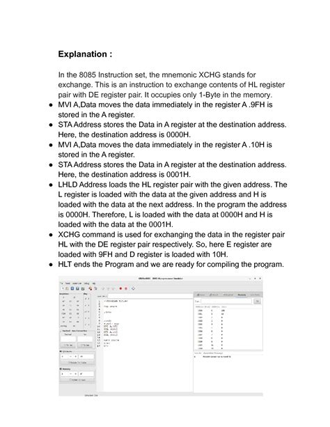 solution report on addition of two 16 bit hexadecimal numbers in 8085