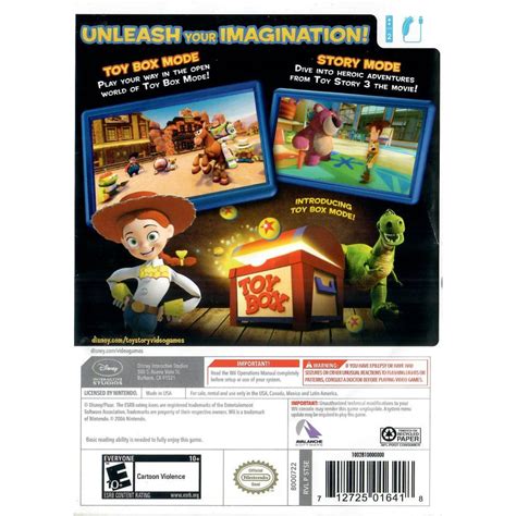 Disney Pixar Toy Story 3 Nintendo Wii Usado Trinco Trava Do