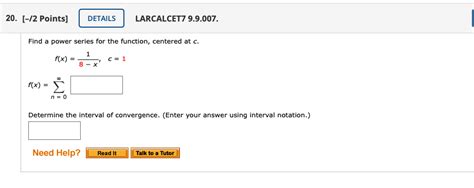 Solved 20 12 Points DETAILS LARCALCET7 9 9 007 Find A Chegg Com