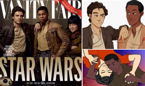 Star Wars 8 New Finn And Poe Picture Reignites Gay Space Husbands Fan