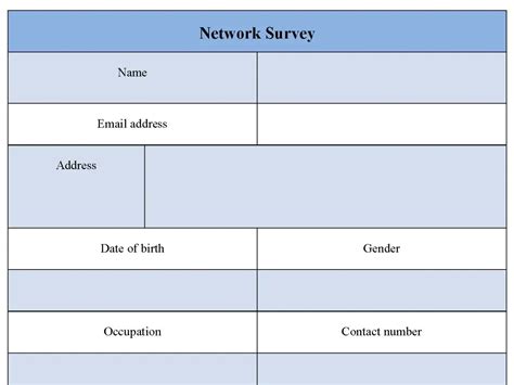 Network Survey Form Editable Pdf Forms
